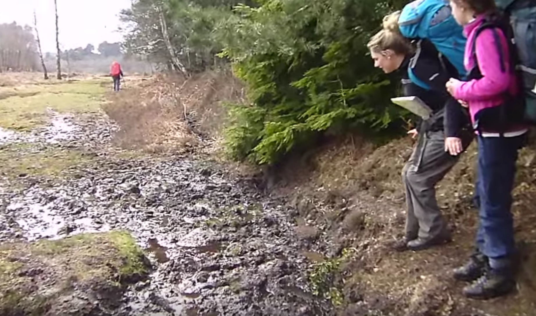 Hikers Attempt To Leap Over Muddy Bog Ends In Hilarious Fashion ...