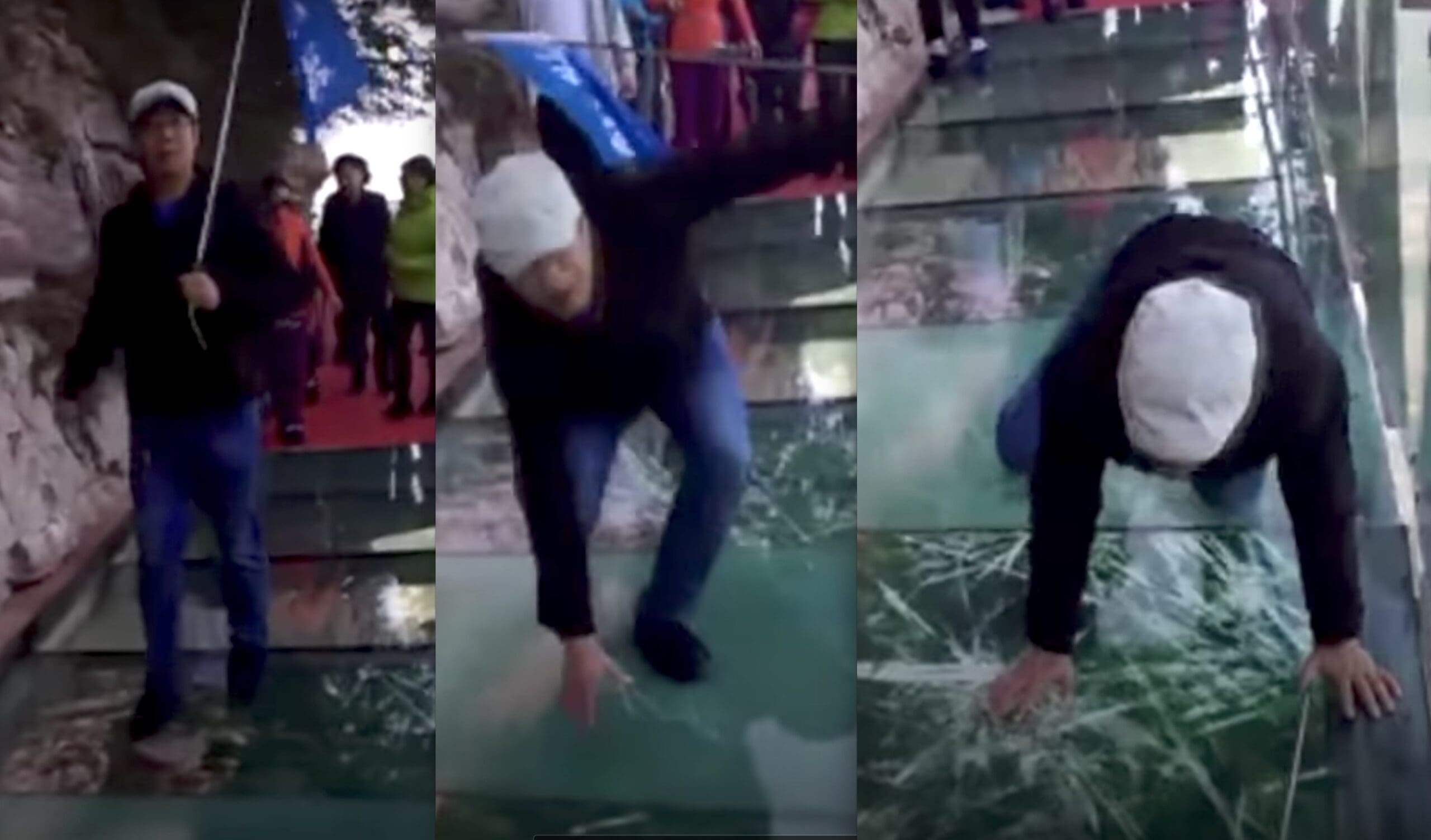 Cruelest Prank Ever = Fake Cracking Glass on 3000' Glass Bridge ...