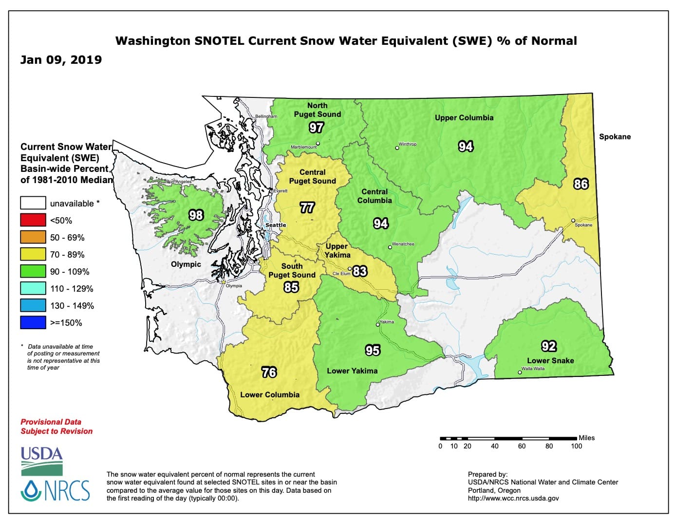 Western USA Snowpack Summary & Deepest Base Depths State By State ...