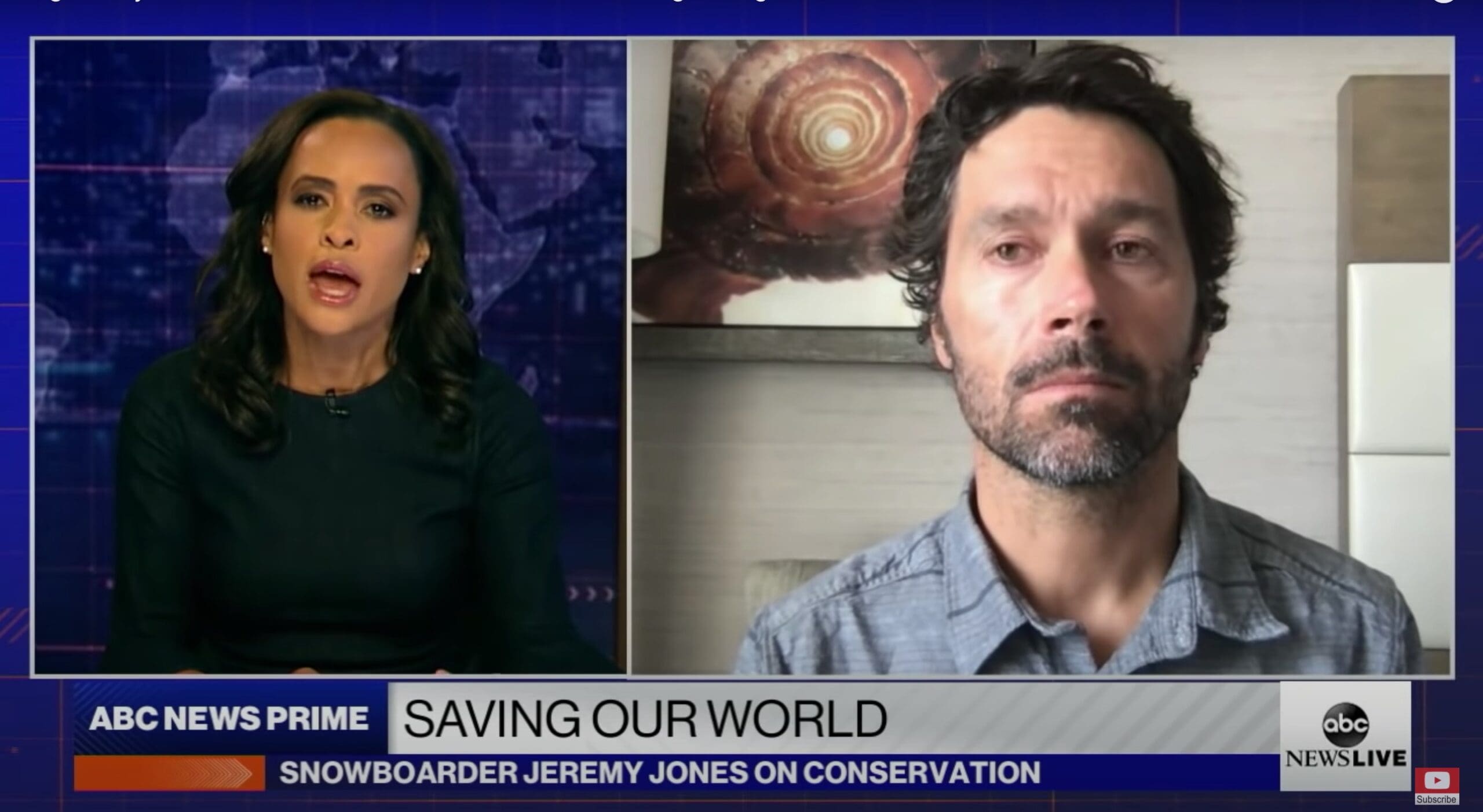 Jeremy Jones On Primetime News Talking Climate Activism & Advocacy on ...