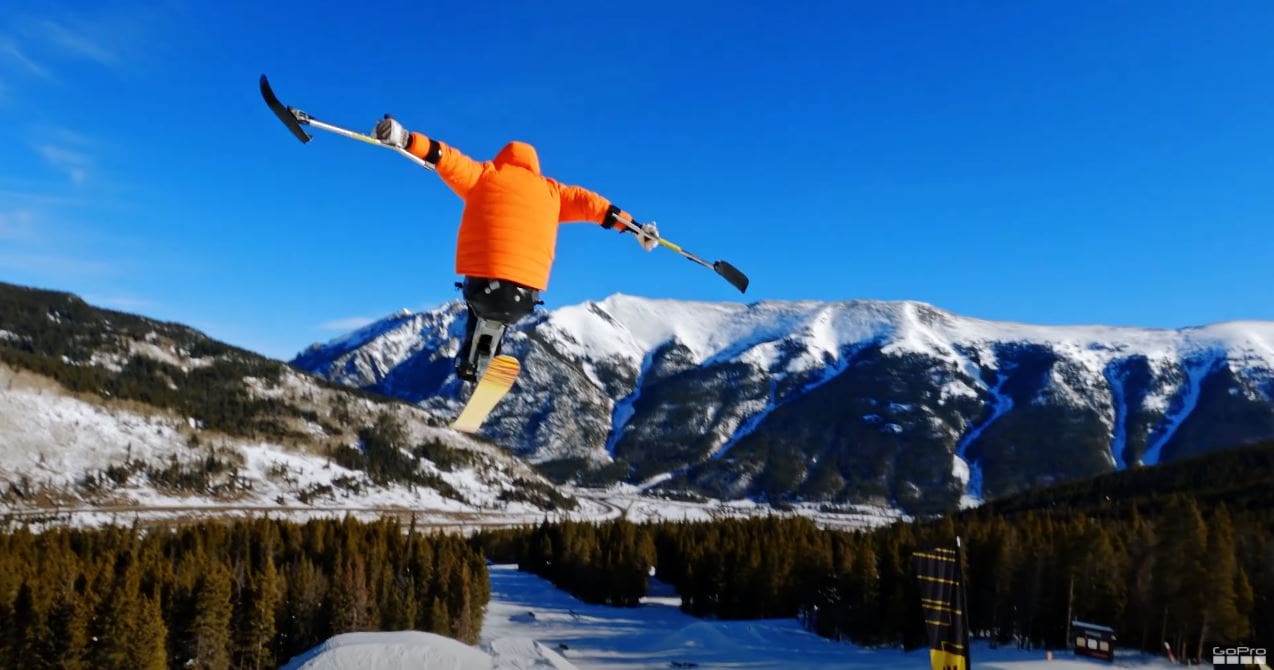 Trevor Kennison Sit- Ski Gapping Rails Like It's No Big Deal ...