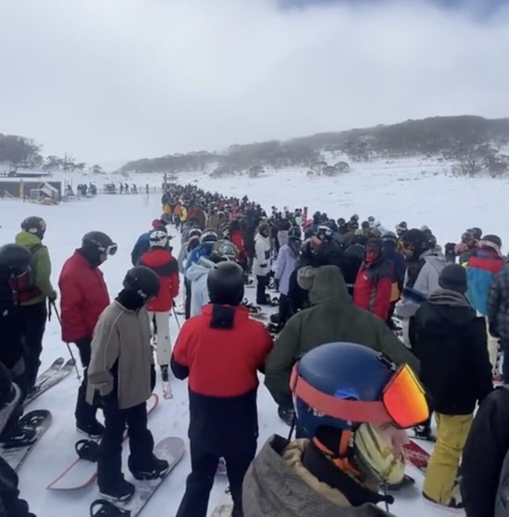 WATCH: Australian Ski Resort Saw Some Epic Lift Lines Over The Weekend ...