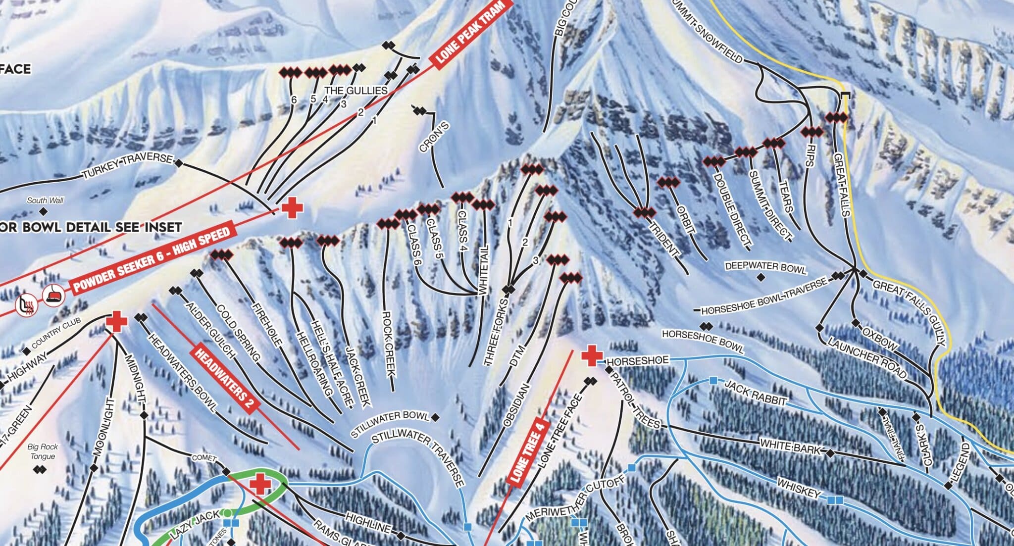 Big Sky Resort Reveals New ‘Double Blue’ Runs On Updated Trail Map ...