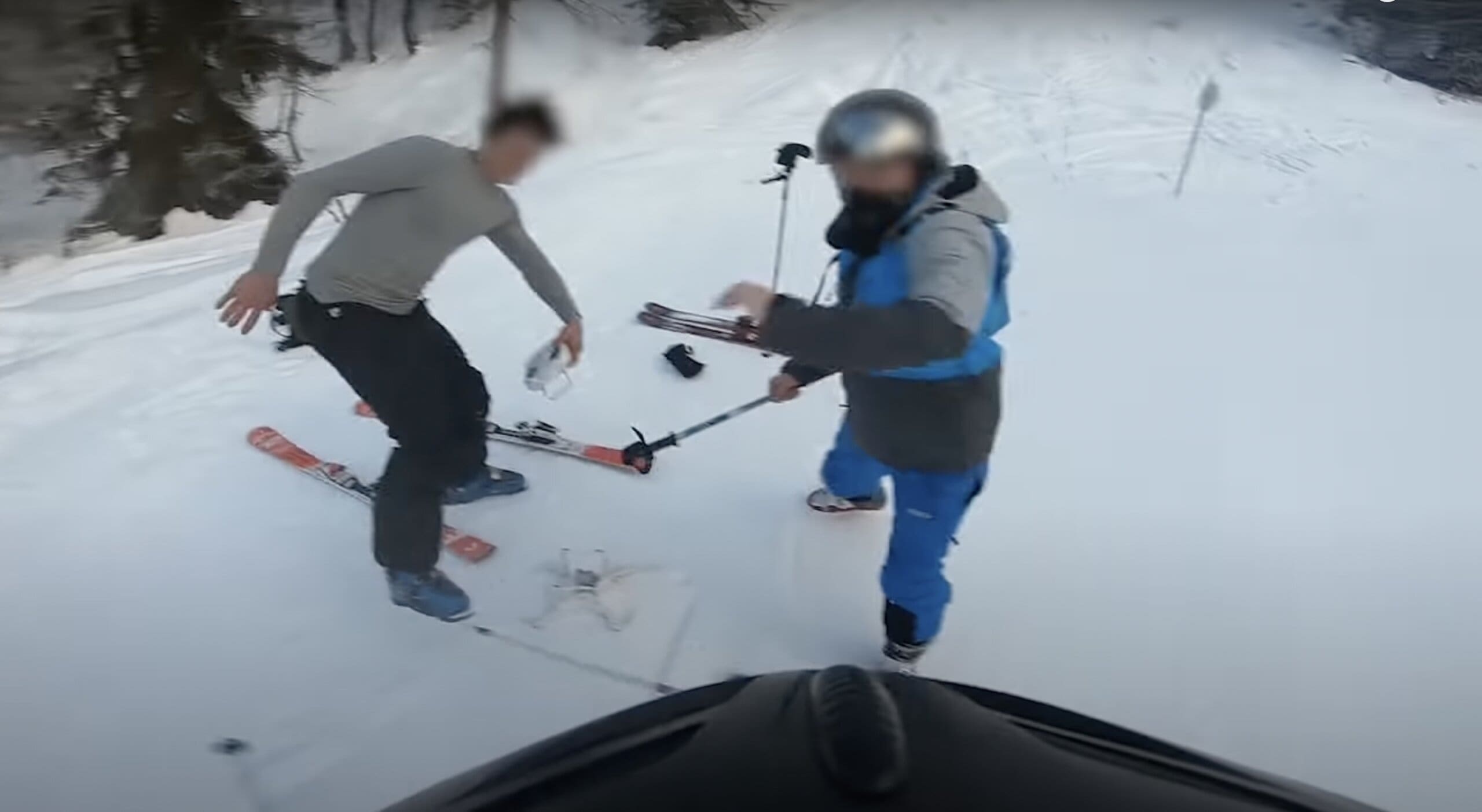 Skier Rage Video: French Skier Smashes British Man's Drone On Ski Slope ...