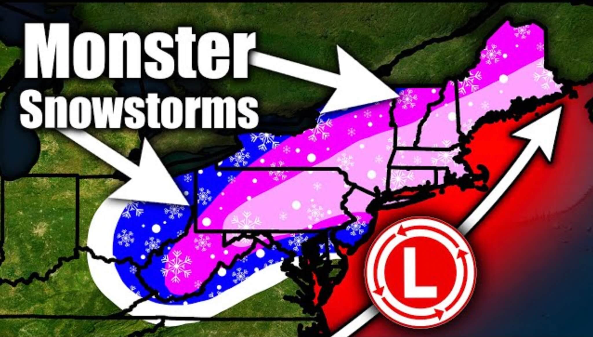 Direct Weather: "Monster Snowstorms & Historically Cold Air Predicted ...