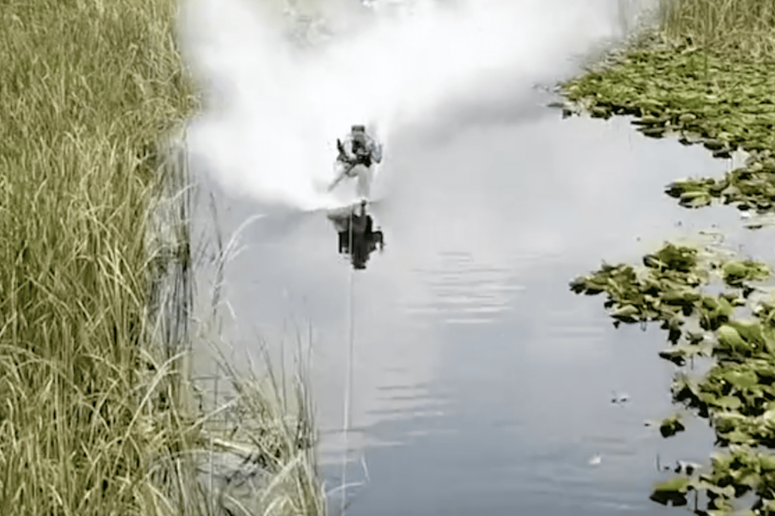 Barefoot Waterskiing Behind An F1 Car In The Florida Everglades ...