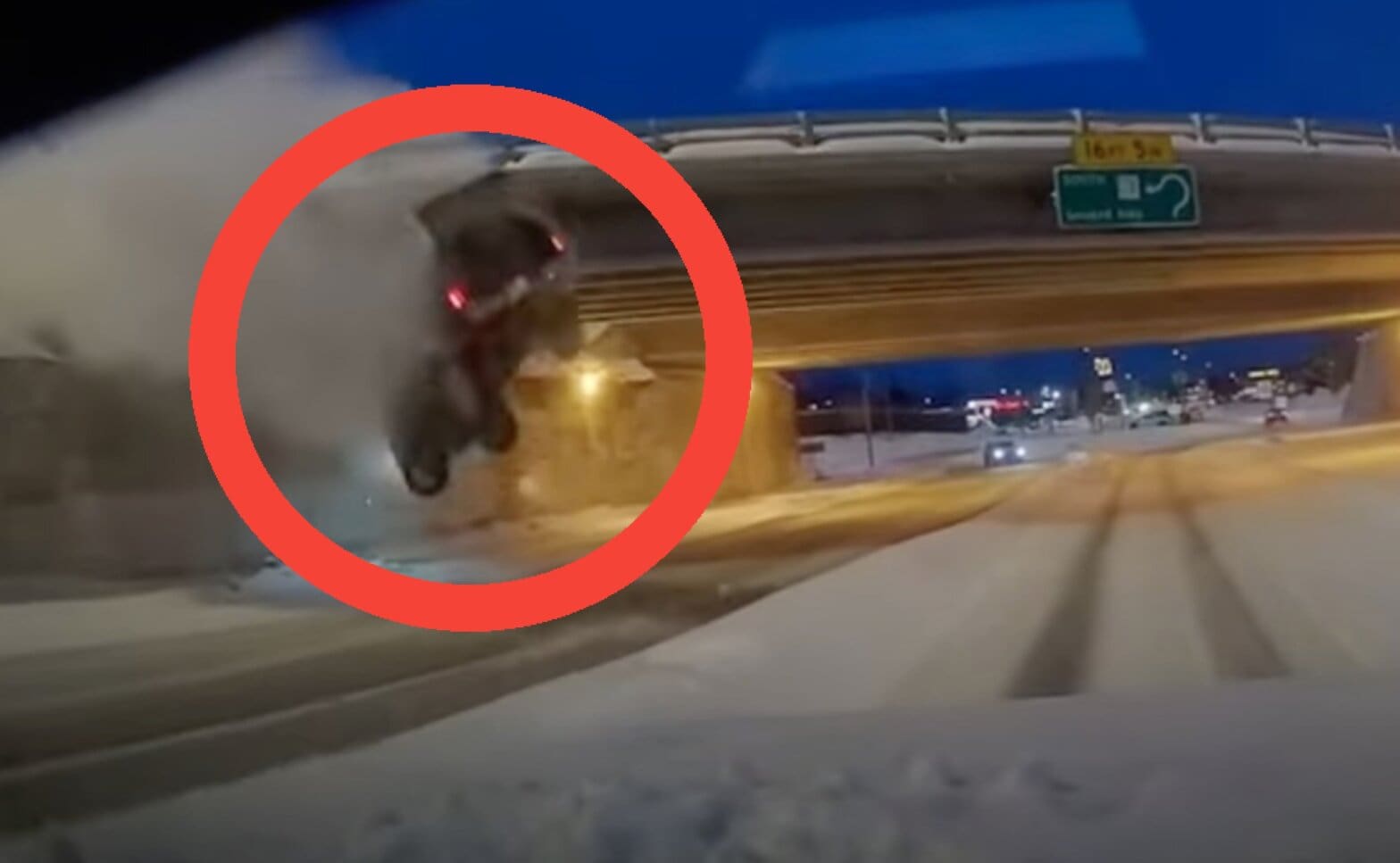 VIDEO: Pickup Driver Miraculously Survives Flying Off Overpass in ...