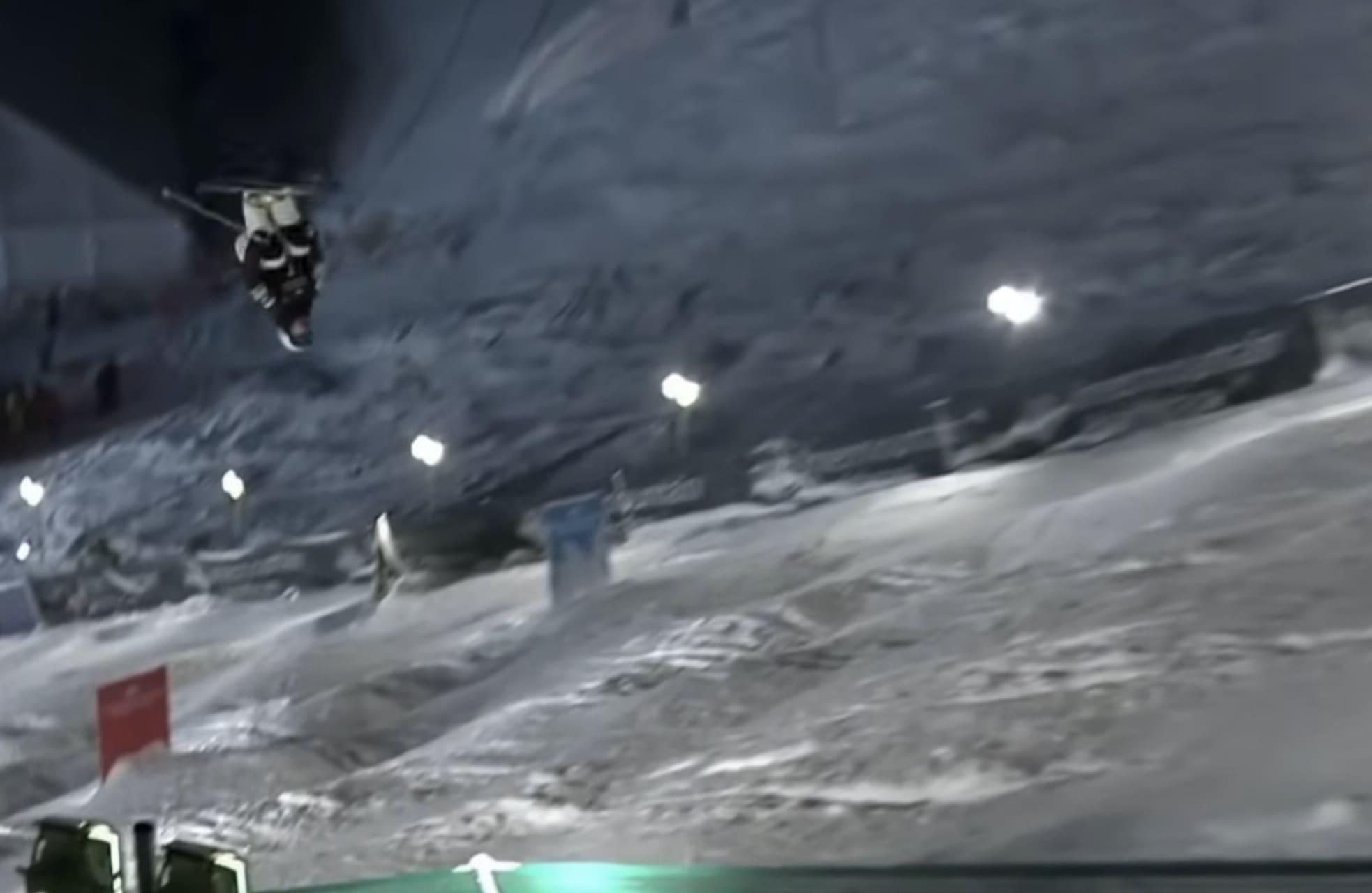 Mogul Skier Sends HUGE Double Backflip Beyond Landing Zone