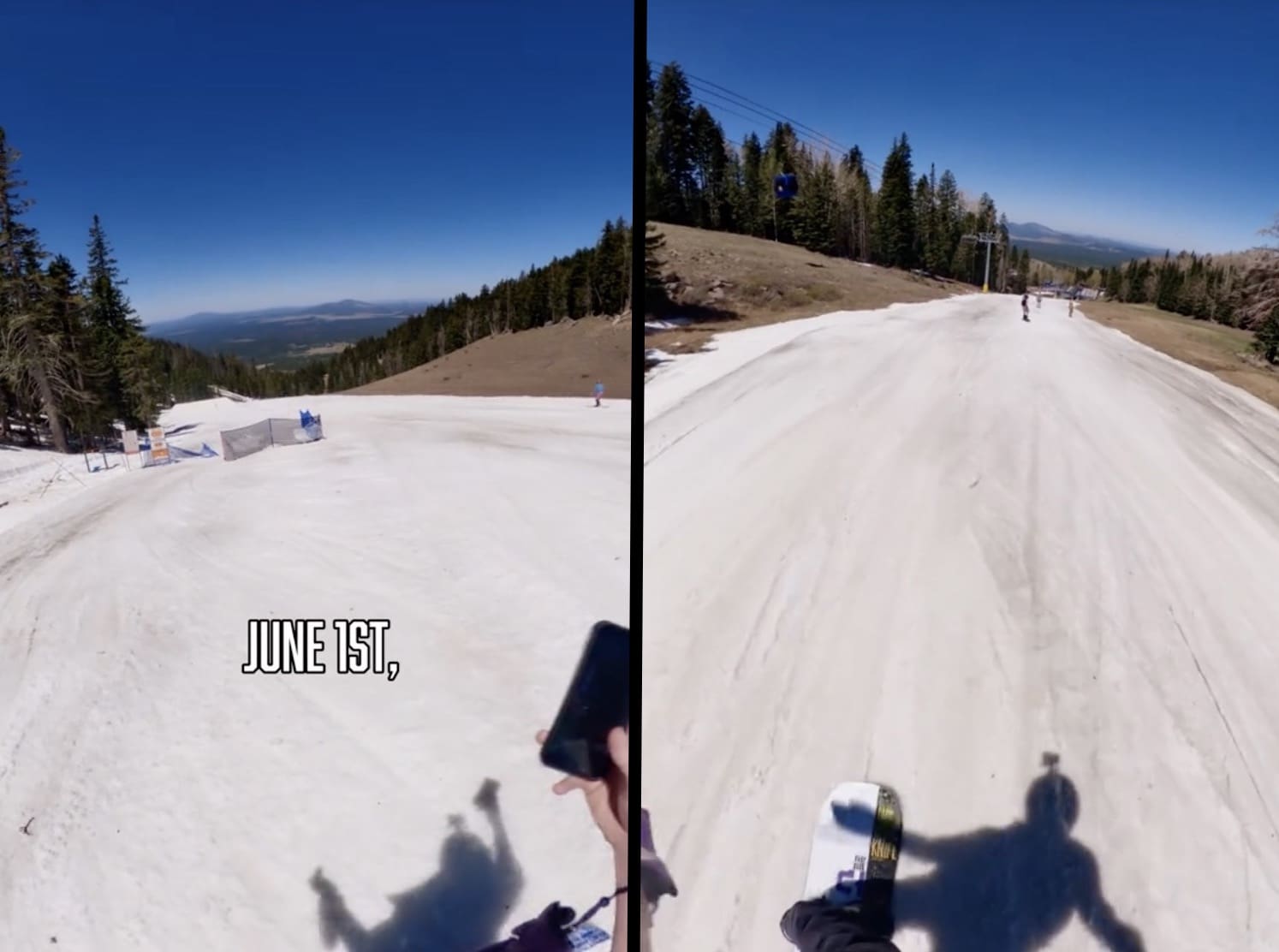 Snowboarder's POV On Arizona Snowbowl's Latest Closing Day
