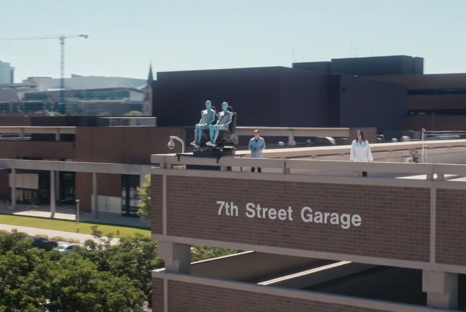 Seatbelt Safety PSA Launches Dummies Off Colorado Parking Structure ...
