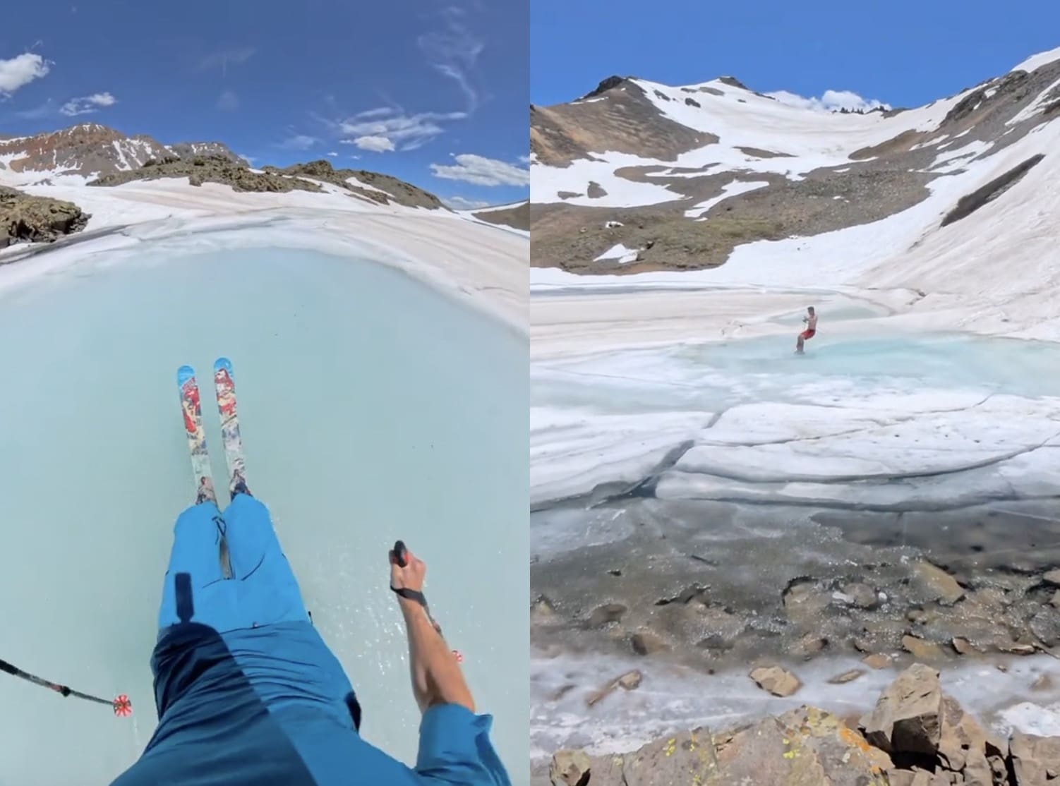 WATCH: Professional Skier Hits Gorgeous Backcountry Pond Skim ...