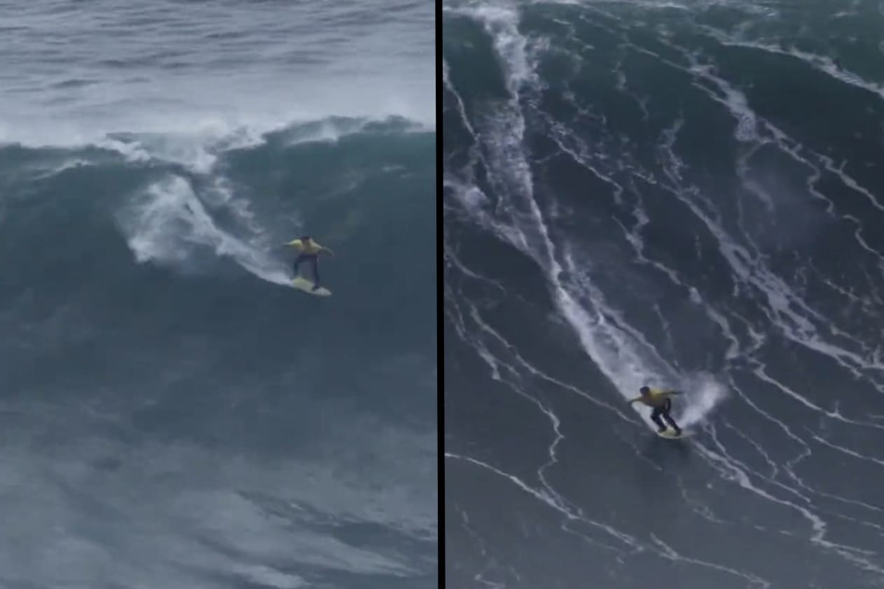 Skimboarder Takes On Some Of The Largest Waves In The World ...