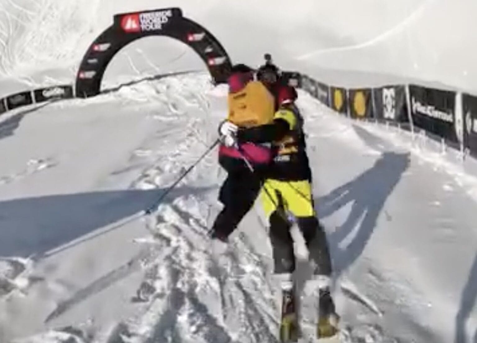The Crowd Reacts To Max Hitzig's MASSIVE Freeride World Tour Backflip ...