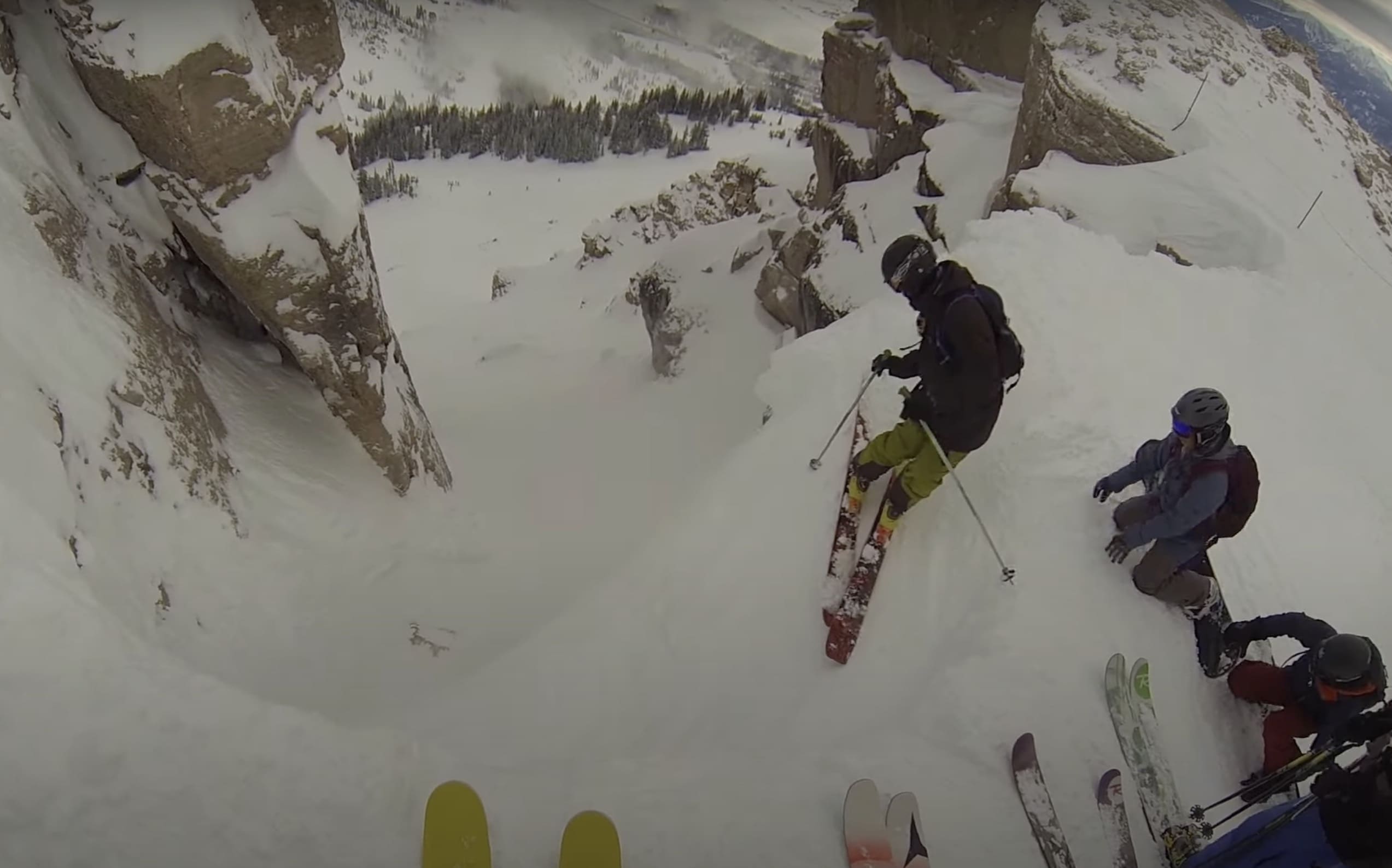Jackson Hole's Infamous Corbet's Couloir Skied To Perfection ...
