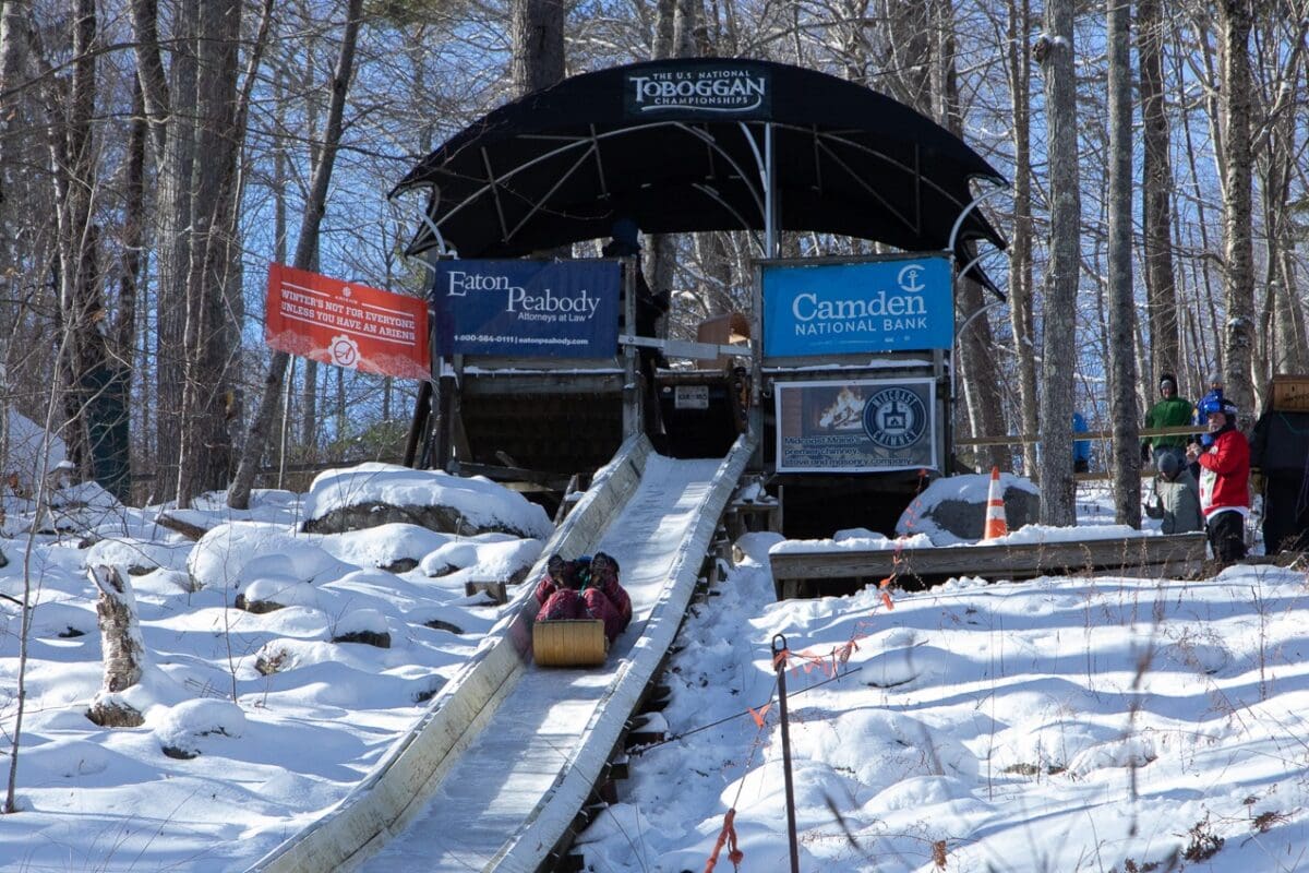 34th US National Toboggan Championships Held At Maine Ski Resort ...