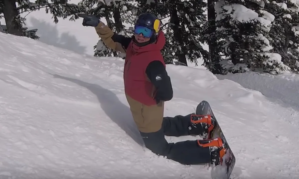 Random Snowboarder In Awe of Travis Rice As He Follows Him Around ...