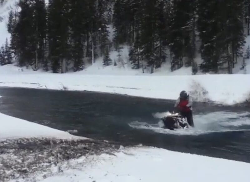 Snowmobiler Ends Up Swimming After Failed River Crossing - Unofficial ...