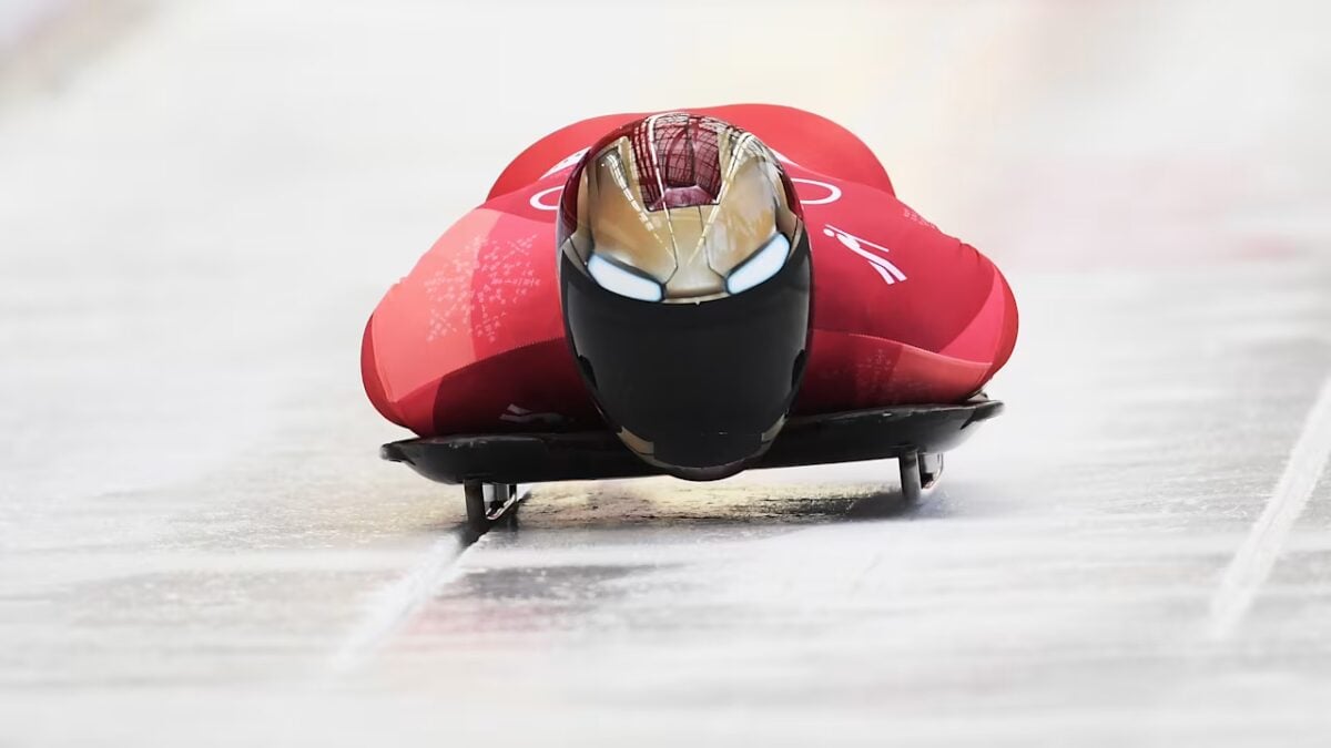 Skeleton Slider Saved By Helmet After Smashing Broom at 60mph ...