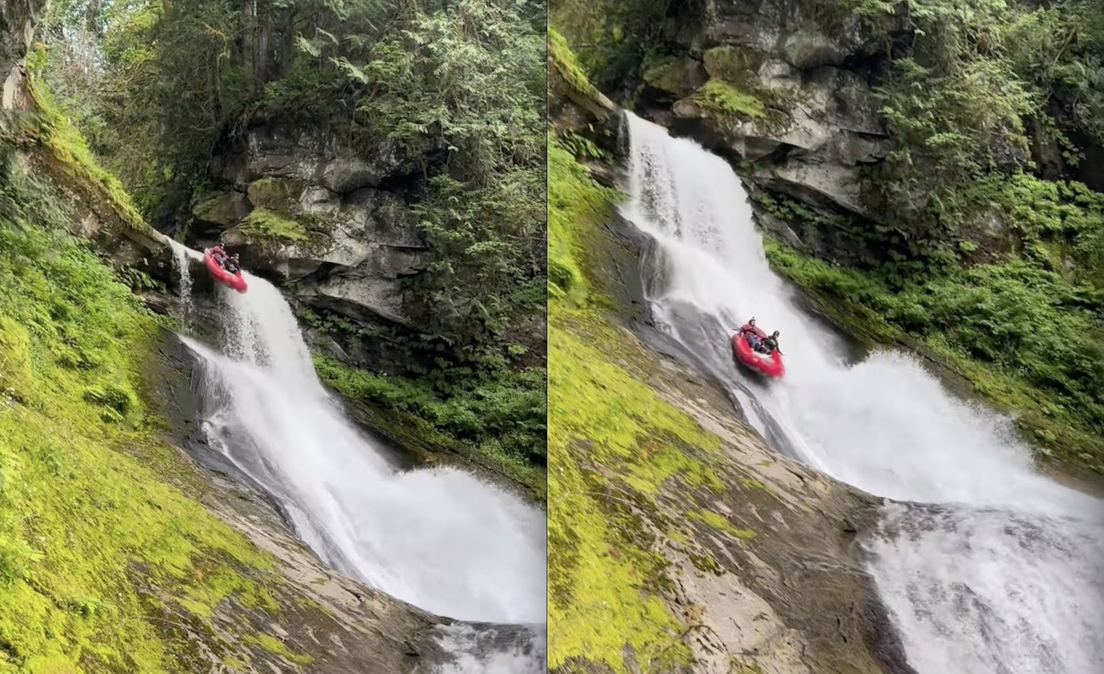 Rafters Somehow Hang On Dropping Multi-Stage Waterfall in Washington ...
