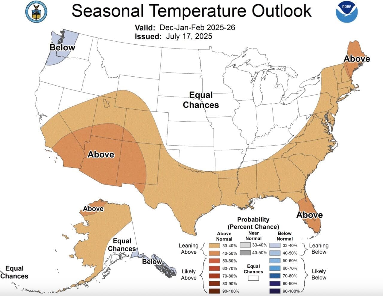 NOAA Issues Official Winter Weather 2025 / 2026 Prediction - Unofficial ...