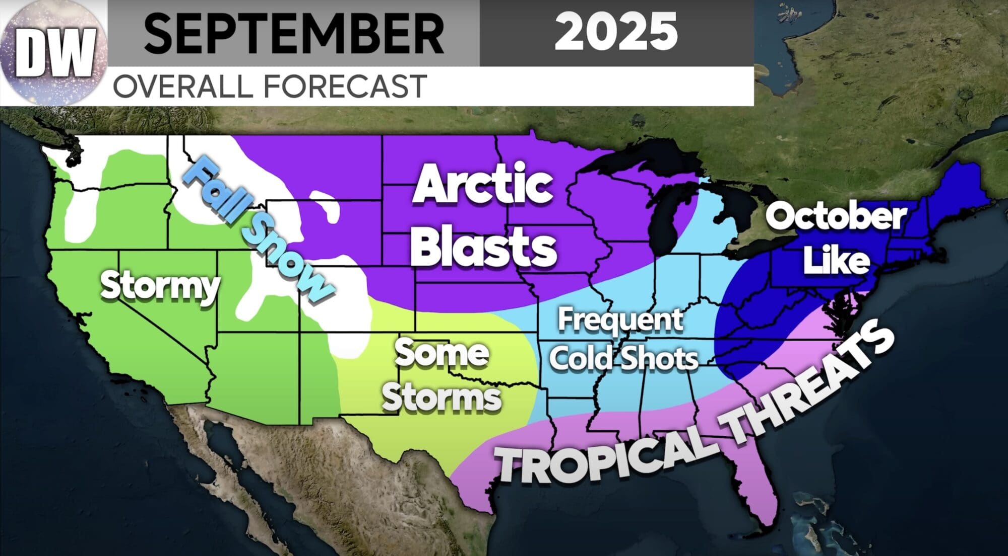 September 2025 Weather Outlook: Early Snow Potential in Rockies and ...