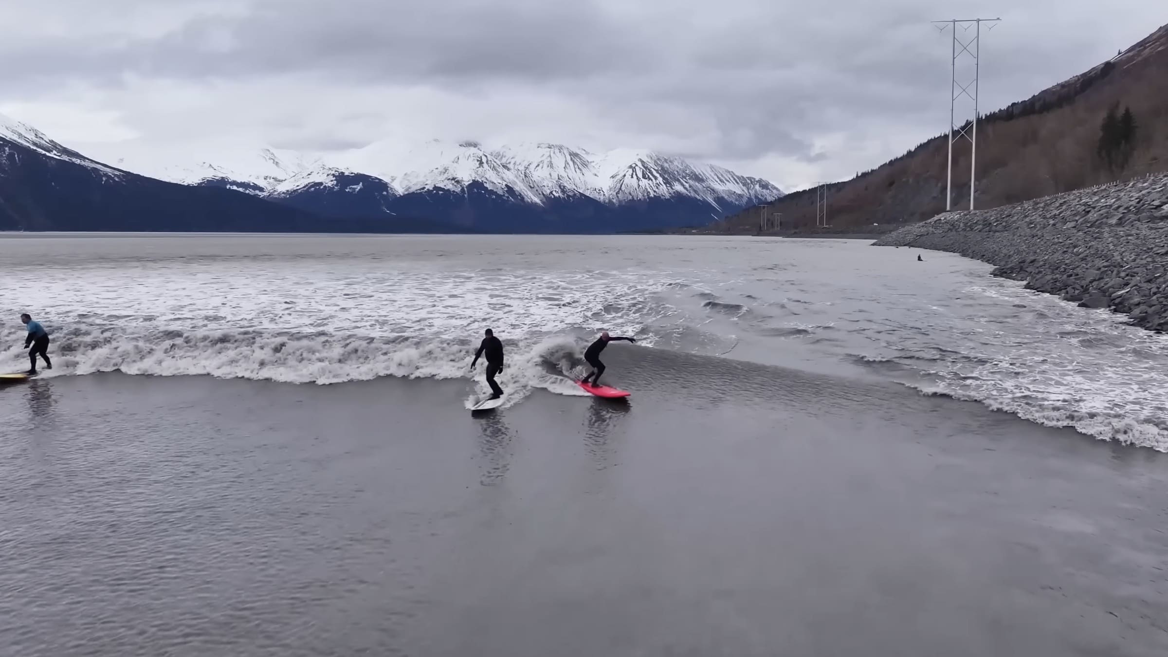 Surfing A Mile Long Alaskan Wave Created By A 20 Foot Tidal Bore ...