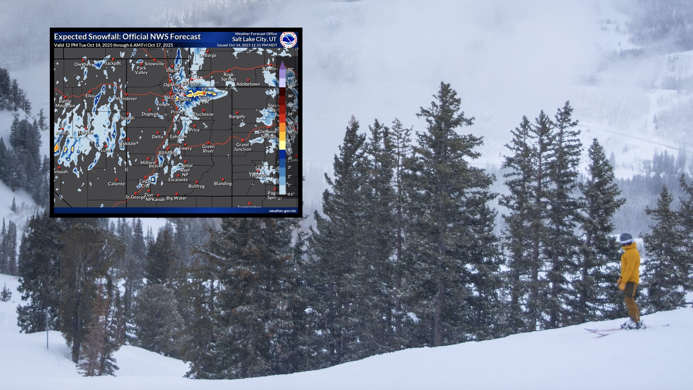 National Weather Service Forecasts More Than A Foot Of Snow For Utah Resorts Over The Next Few ...