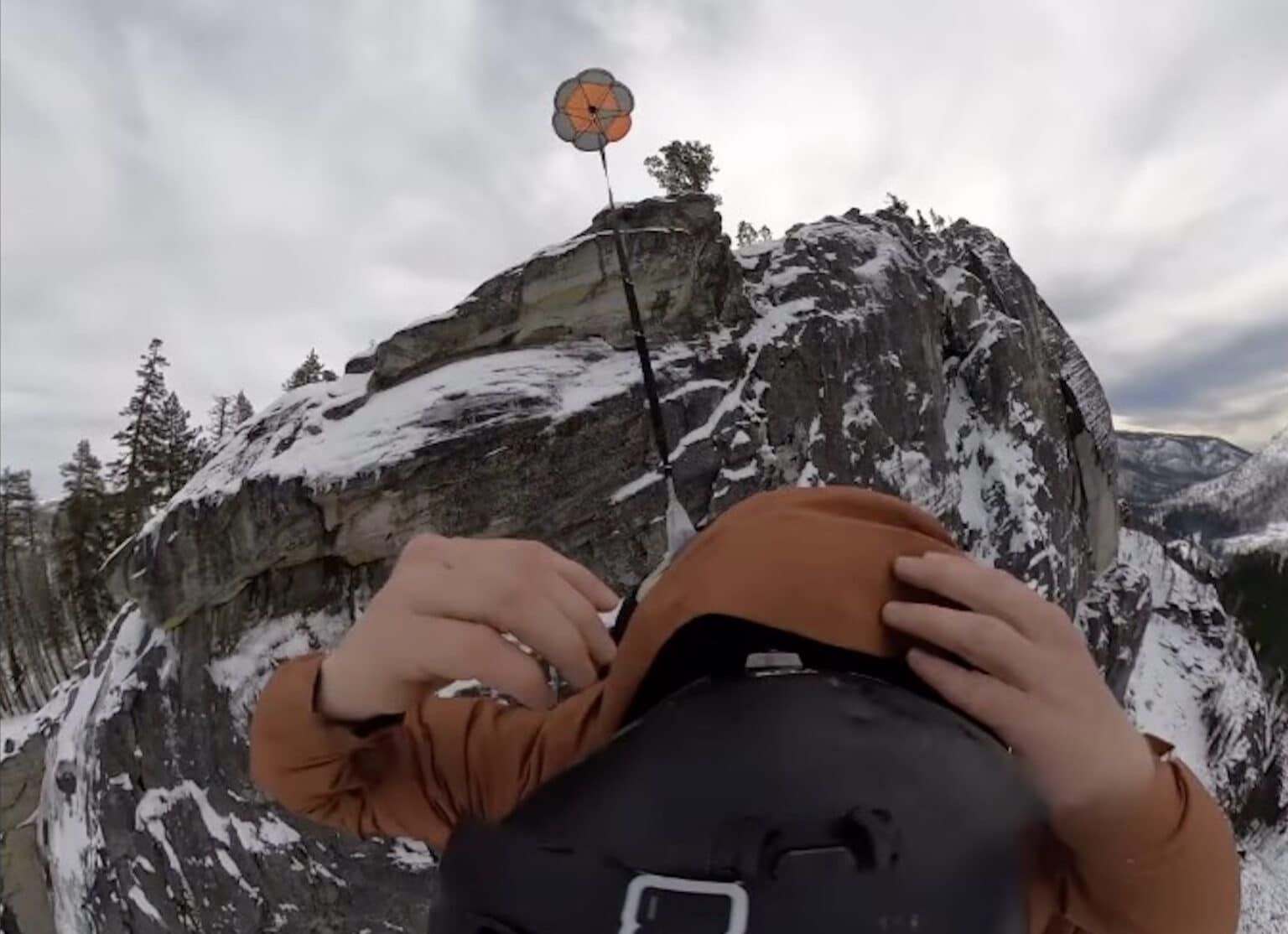 Skier Deploys Parachute After Jumping Off Massive Cliff Near Lake Tahoe ...