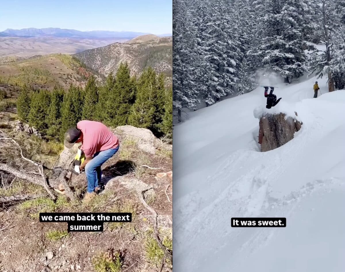 Utah Man Manicures Perfect Backcountry Cliff Jump On His 400-Acre ...