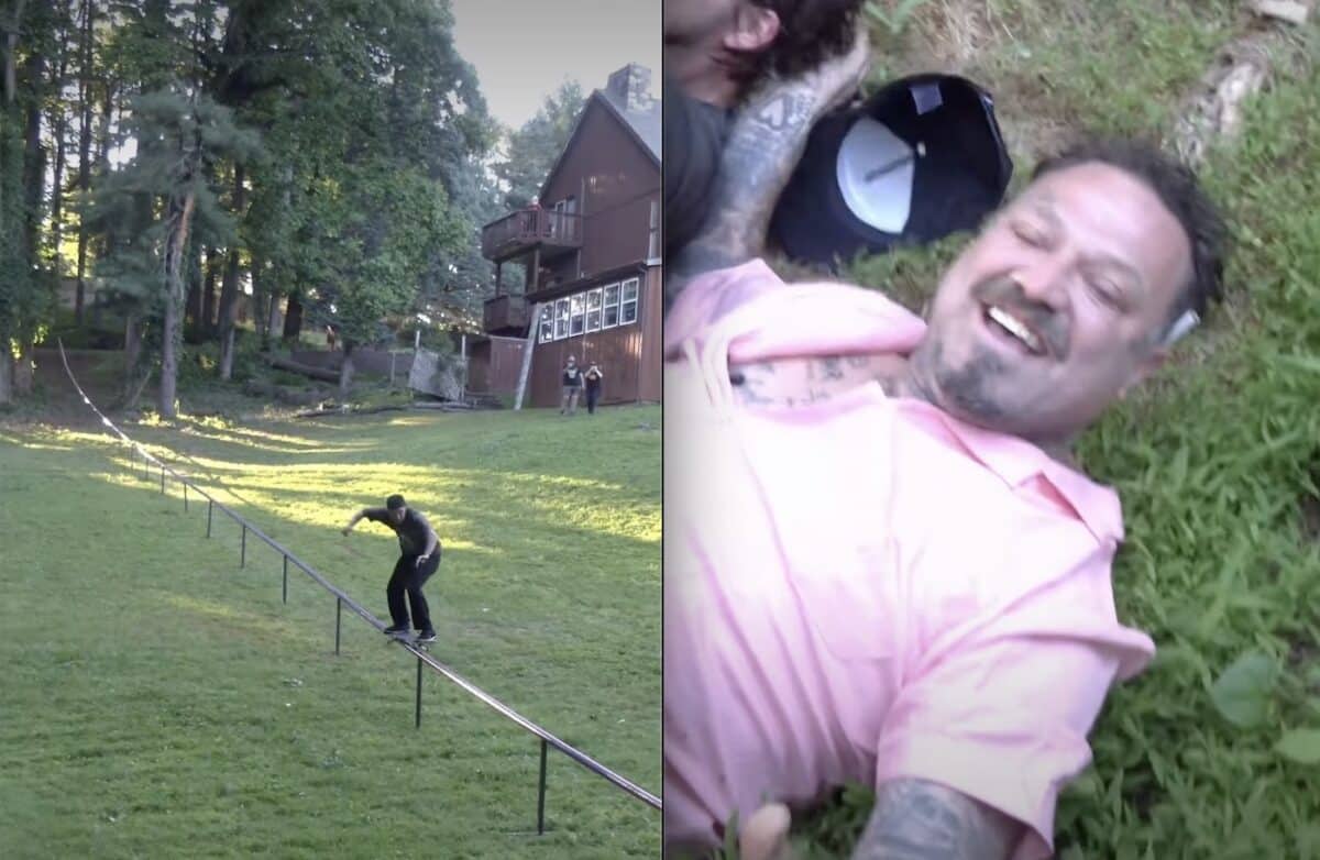 World Record Longest Skateboard Railslide Broken in Bam Margera's ...
