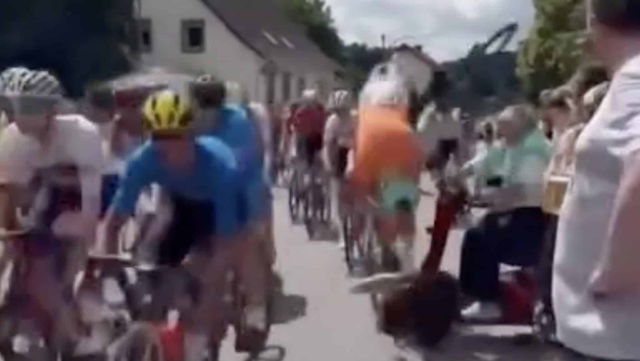 Elderly Spectator on Mobility Scooter Causes Brutal Crash at Junior ...
