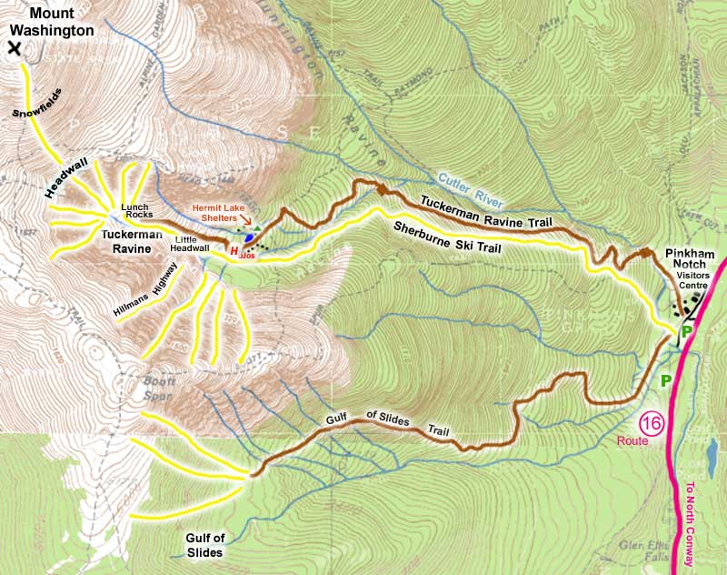 Todays Avalanche Advisory for Tuckerman and Huntington Ravines.