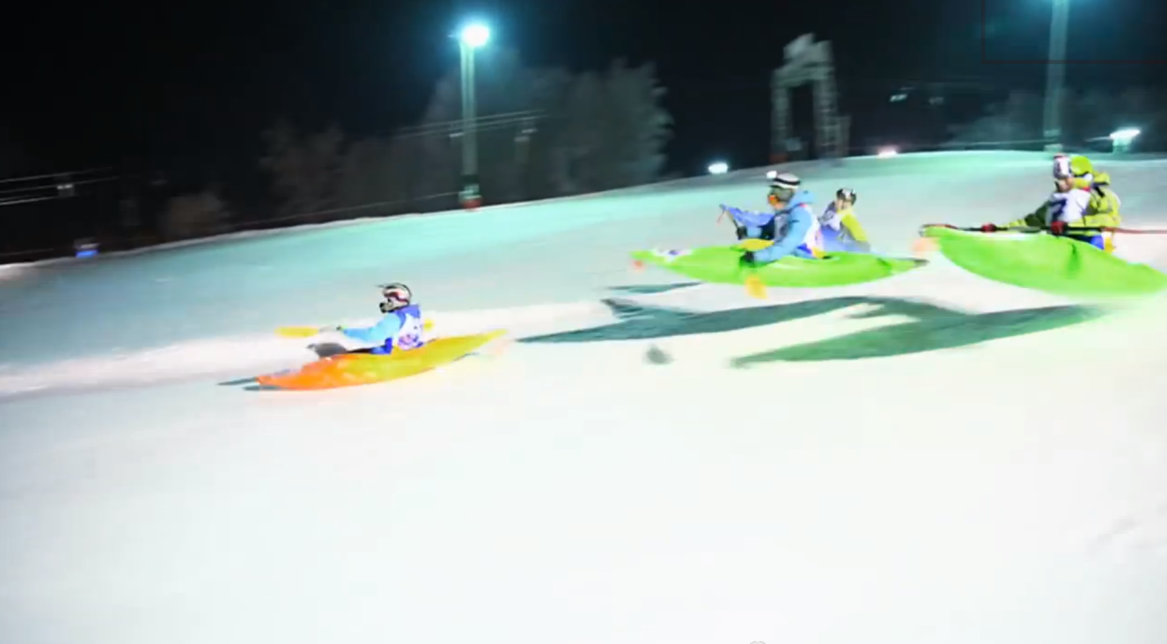 Kayak Race Held On The Snow in Estonia? Red Bull Snow Kayak 2013 ...