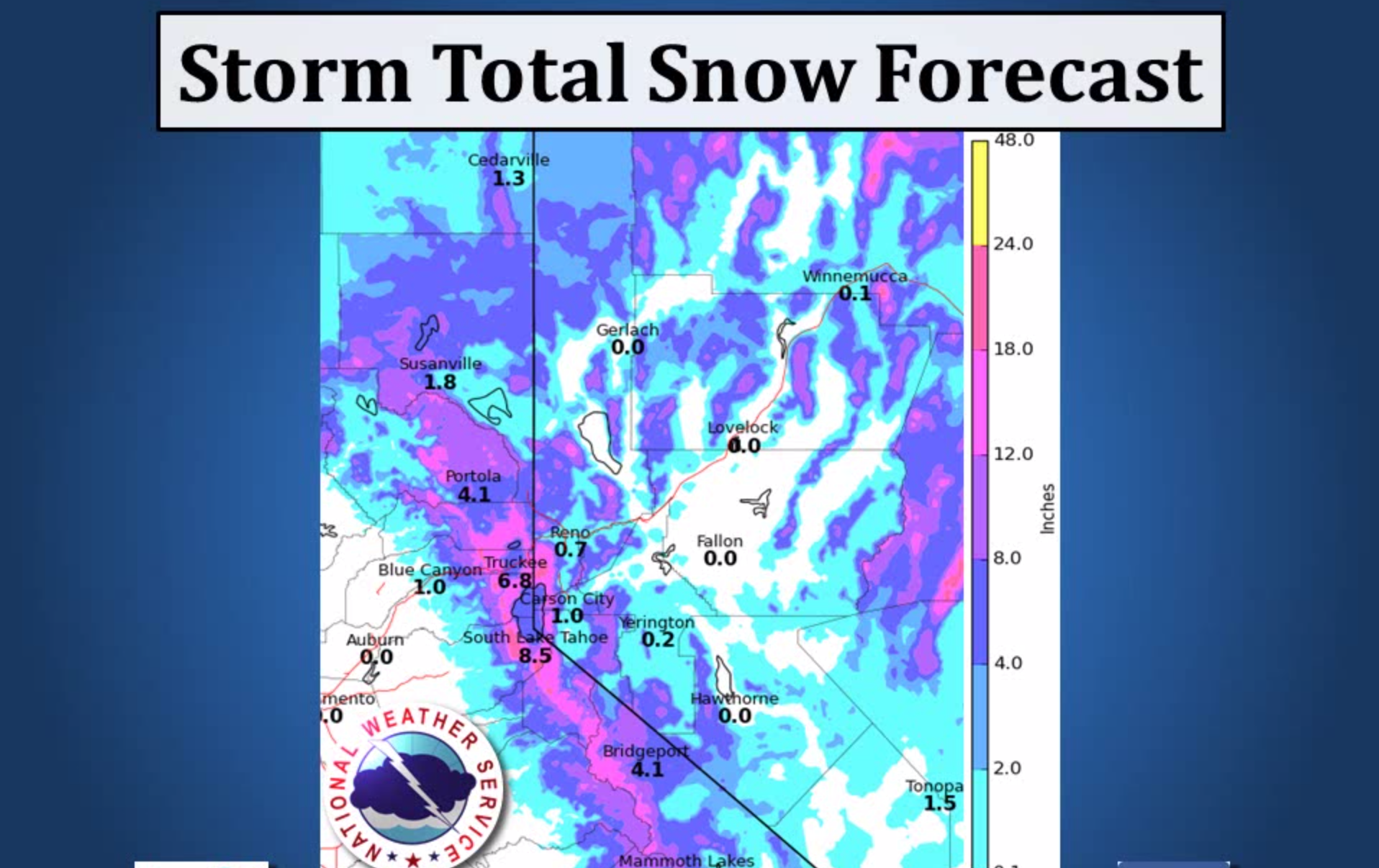 NOAA Update to Sierra Storm Forecast = "Significant Snowfall Event ...