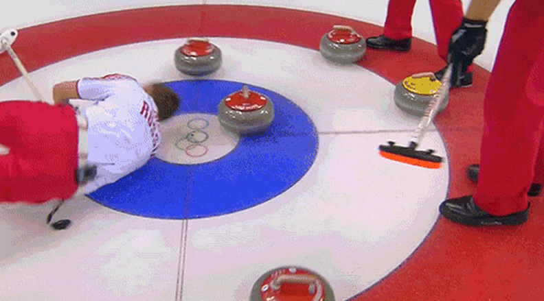 Whoever Said Curling Is Not Extreme? | Russian Skipper Slips On Ice and ...