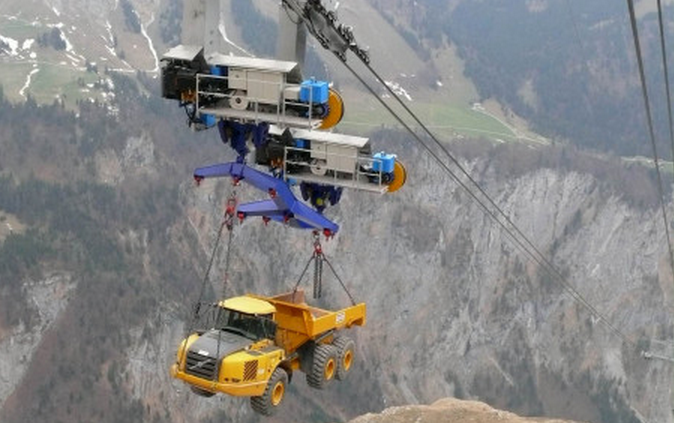 Swiss Use Ropeway To Transport Massive Trucks | Unofficial Networks