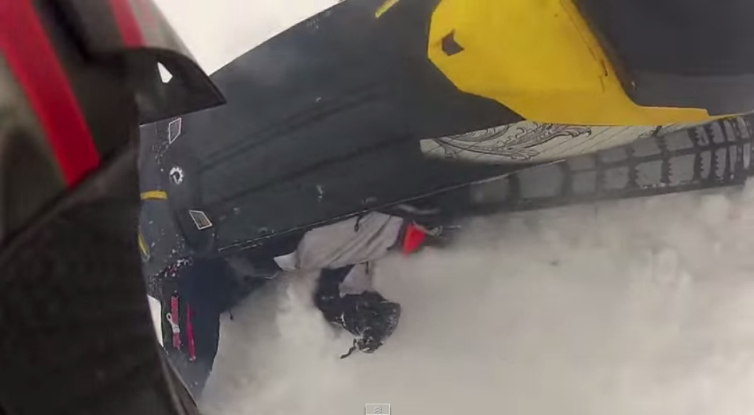 Freak Accident: Snowmobiler Getting Stuck In Track | Unofficial Networks