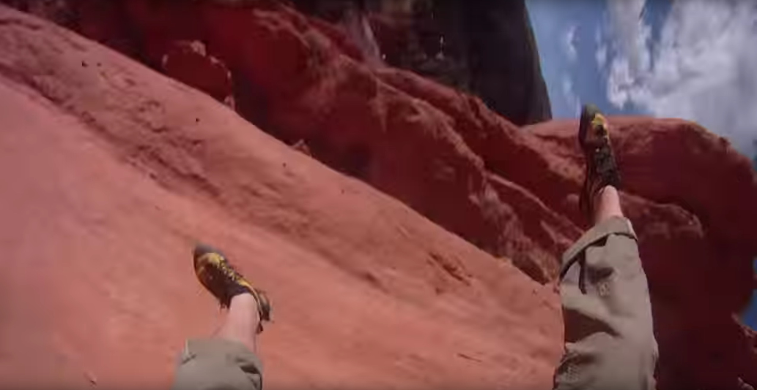 Video: The Terrifying Moment When This Guy Loses His Grip On A Cliff ...