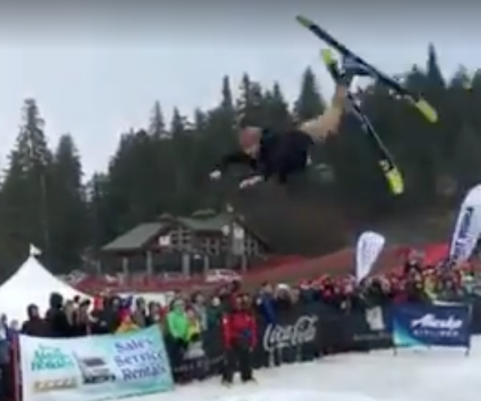 Watch Skier Successfully Stomps Pondskim Backflip