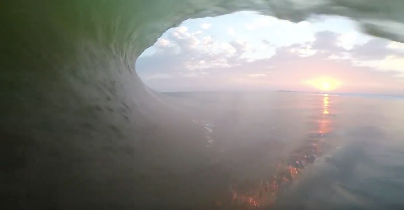 WATCH: This Sunset Barrel Is What Every Surfer Dreams Of…