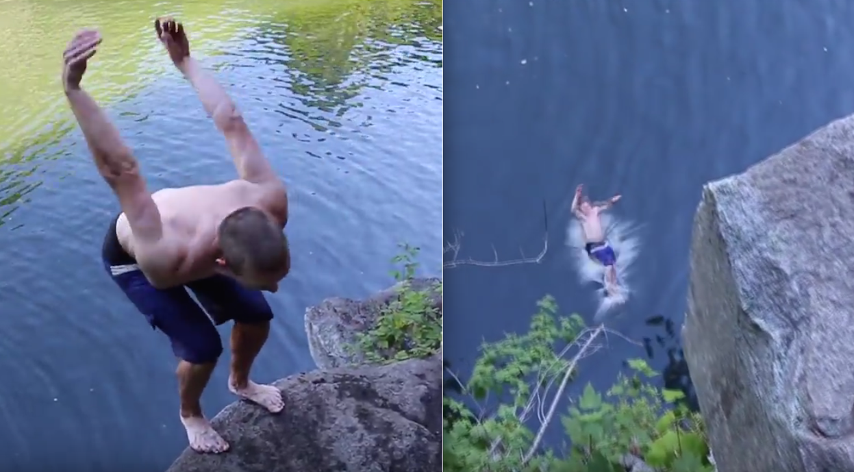 Triple Backflip Attempt Ends Up In Brutal Back Splat…Diver Coughed Up ...
