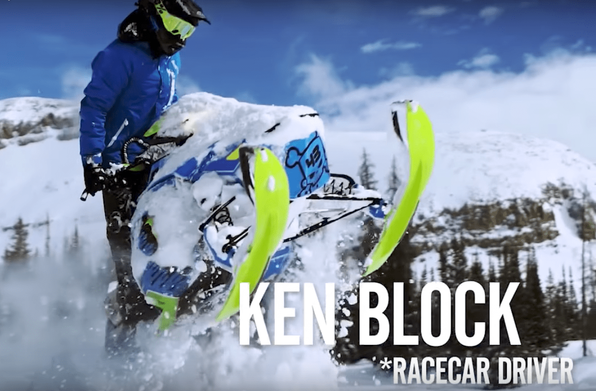 Ken Block Rips Snowmobiles with Olympic Snowboard Gold Medalist Sage ...