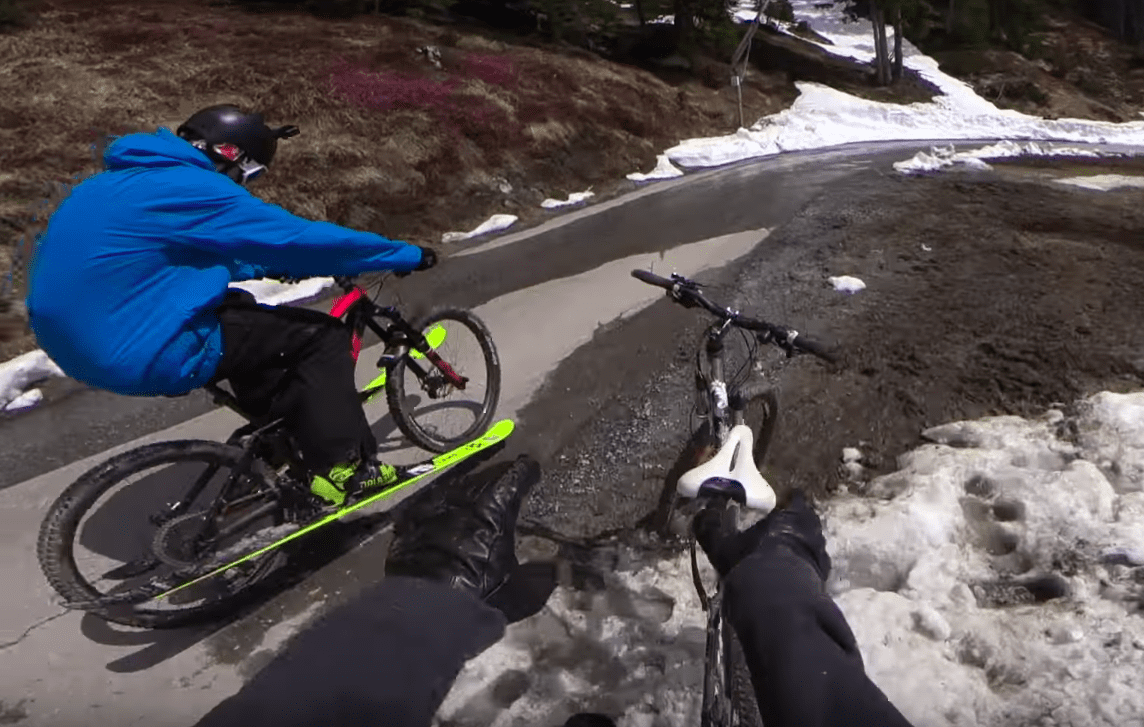 Transferring From Skis To Bike Without Slowing Down