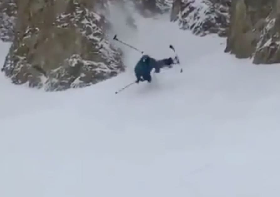 Crash Of The Week Skier Nails Rock Outcropping And Tomahawks Into Next