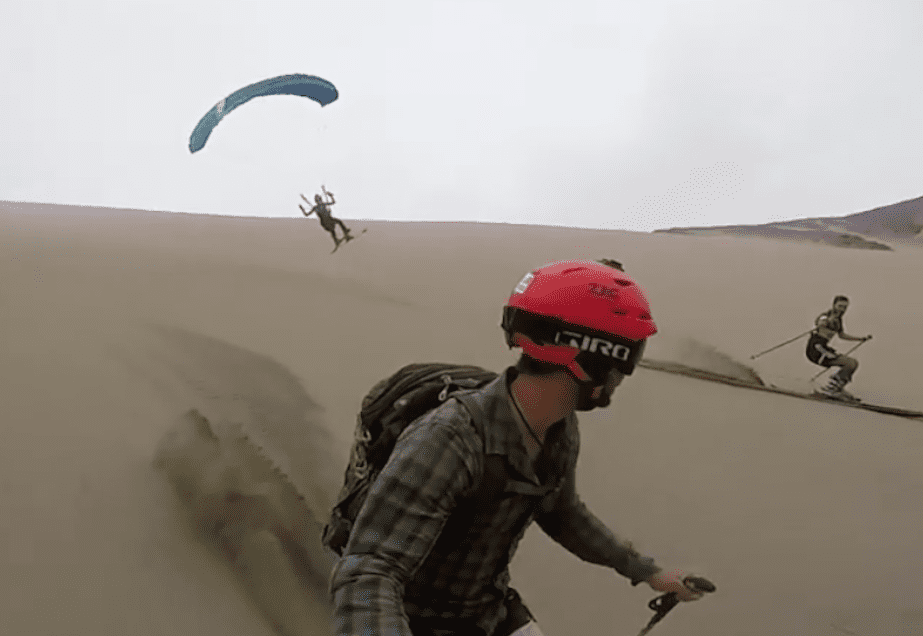 Speed Flying Down Sand Dunes In PERU