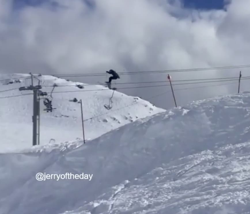 Watch Skier Hits Massive Booter Instantly Teleports From Friday To