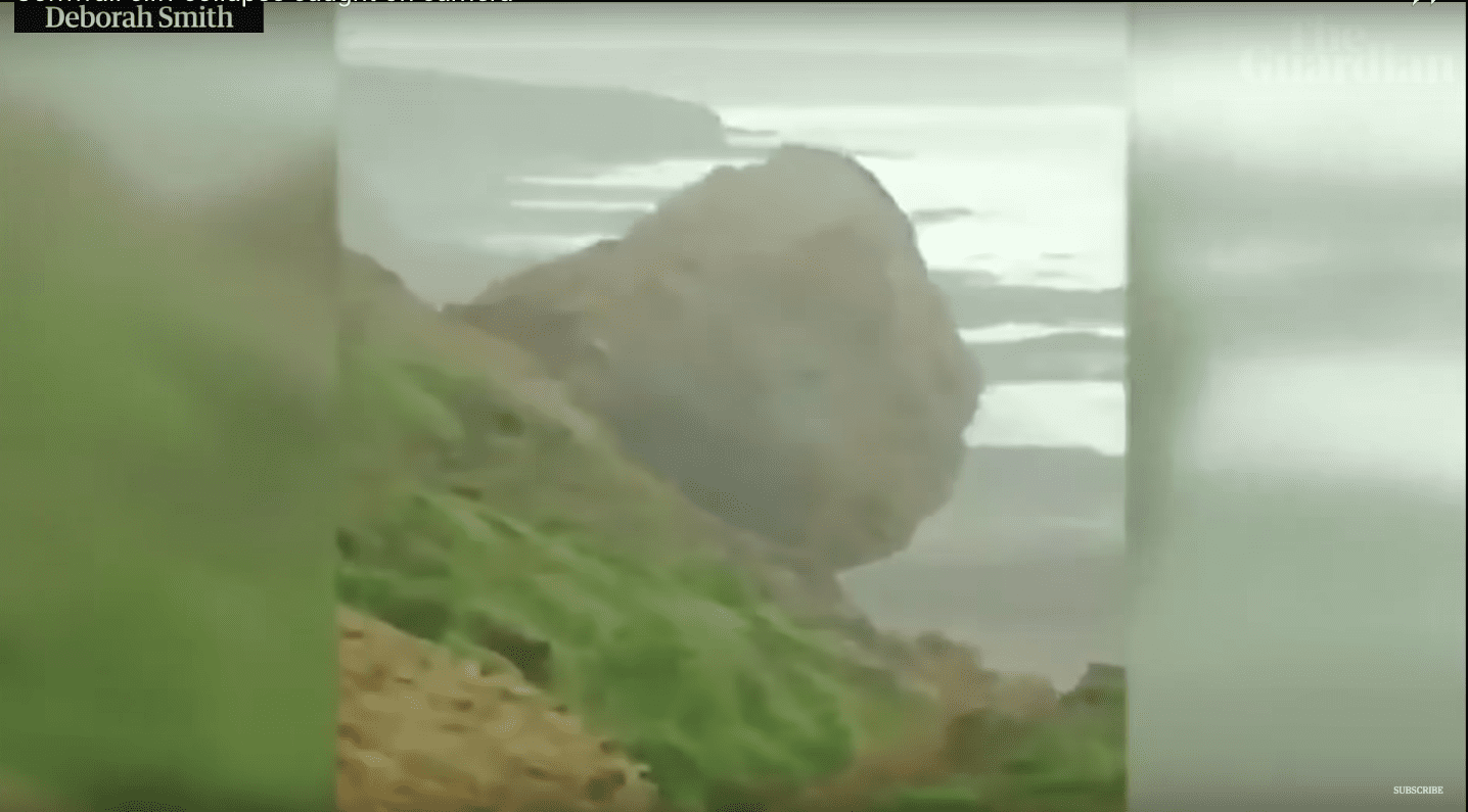 WATCH: Cliff Collapses Onto Beach In Cornwall, England
