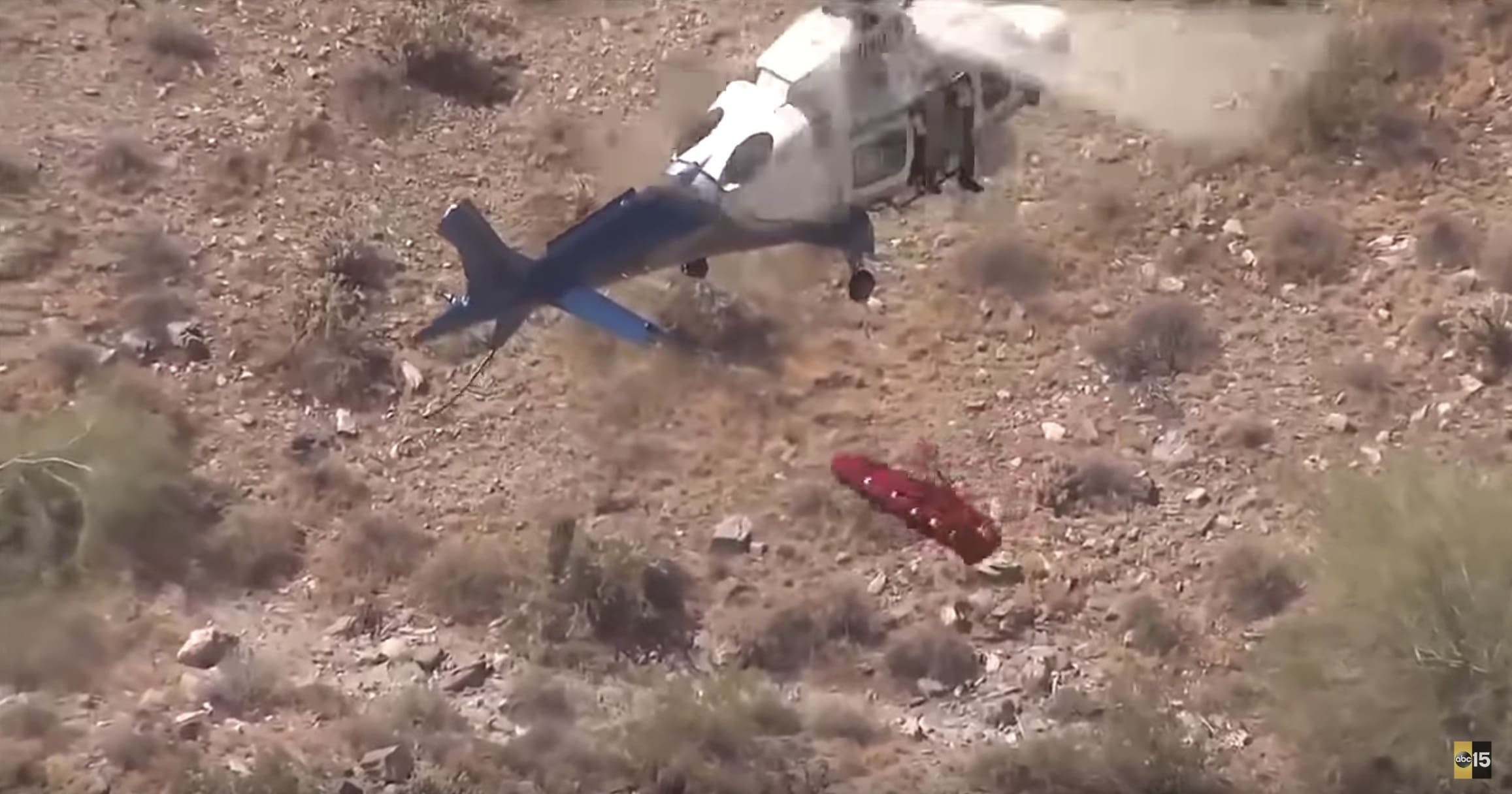 Injured Hiker Spins Violently Out Of Control During Helicopter Rescue ...