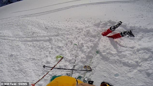 Terrifying Moment Skier Finds Friend Fighting To Survive After Head ...