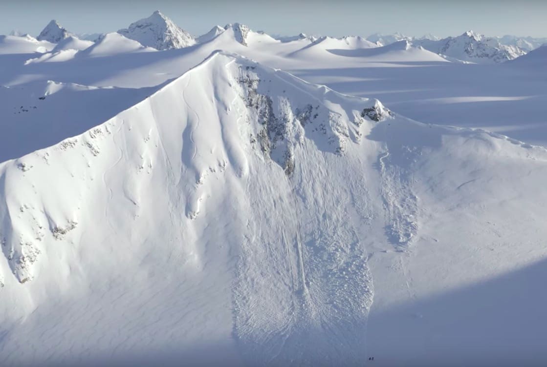 Skiers Lucky To Avoid Massive Cornice Collapse In Alaska
